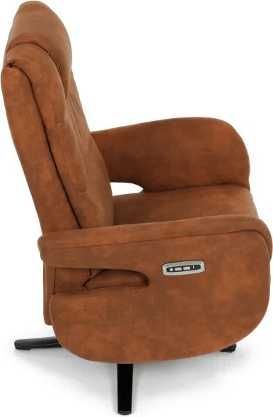 Polohovací křeslo hnědé, elektrické TV-C5590 BR3