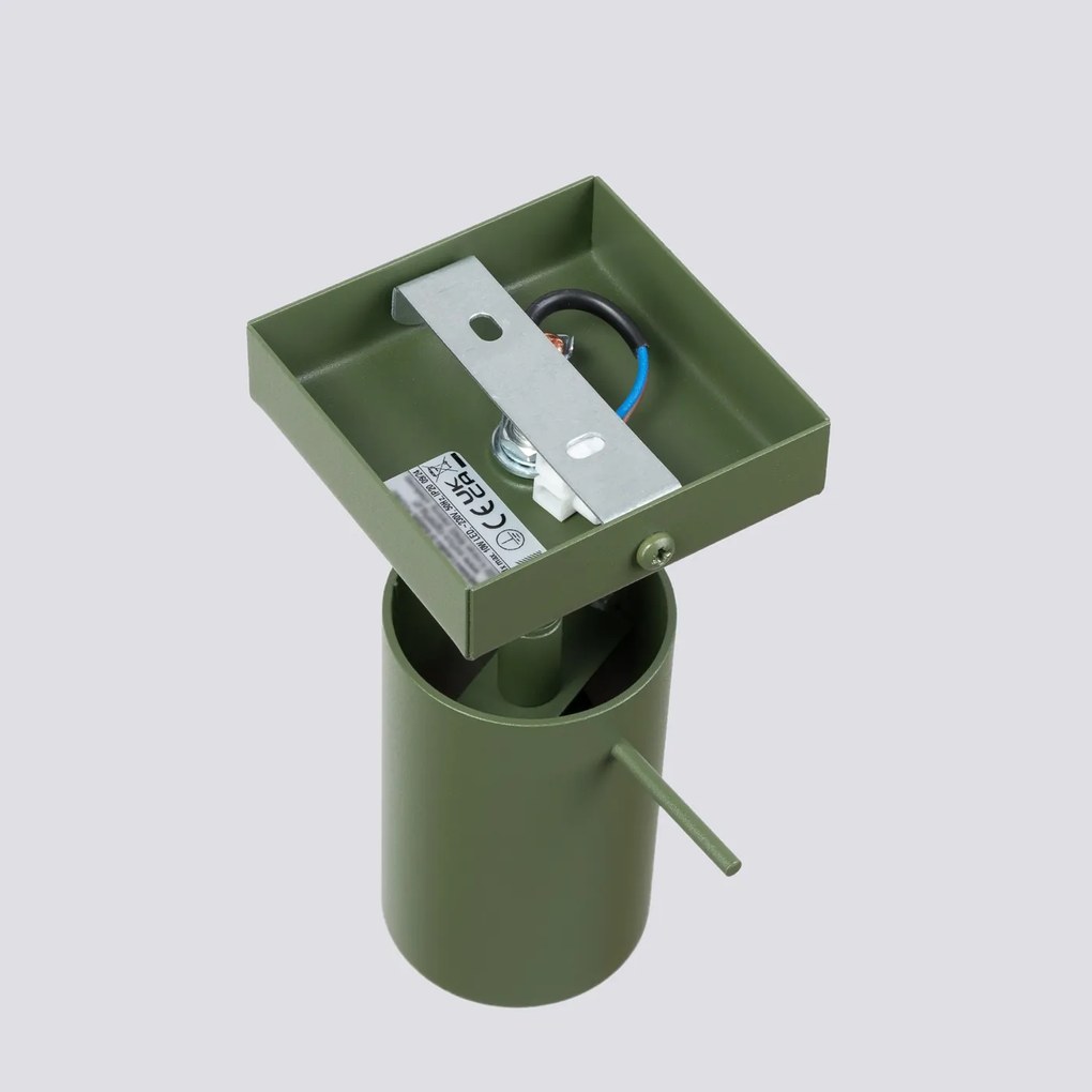 Bodové svítidlo Ring, 1x olivové kovové stínítko, (možnost polohování)