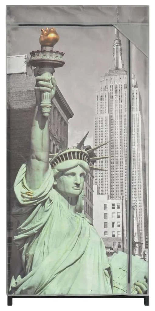 Šatní skříň New York 75 x 45 x 160 cm textil - Default Title