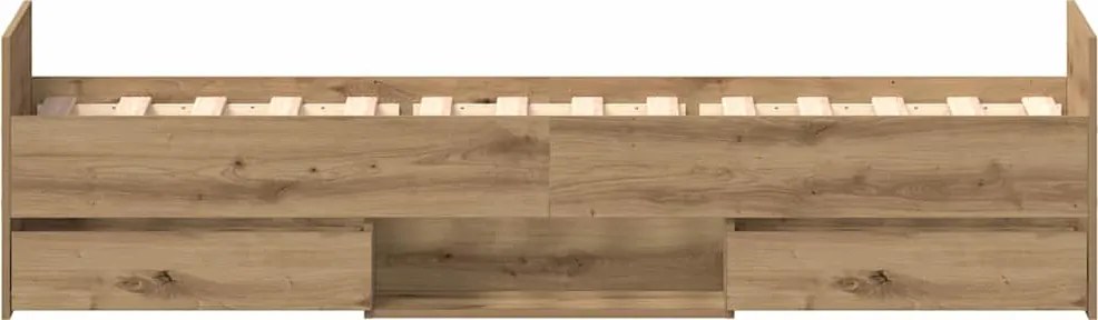 Rám postele Artisanový dub 193 x 78 x 50 cm Kompozitní dřevo 3329307