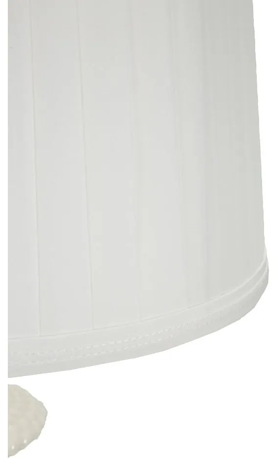 Bílá stolní lampa s textilním stínidlem (výška 57 cm) Caserta – Mauro Ferretti