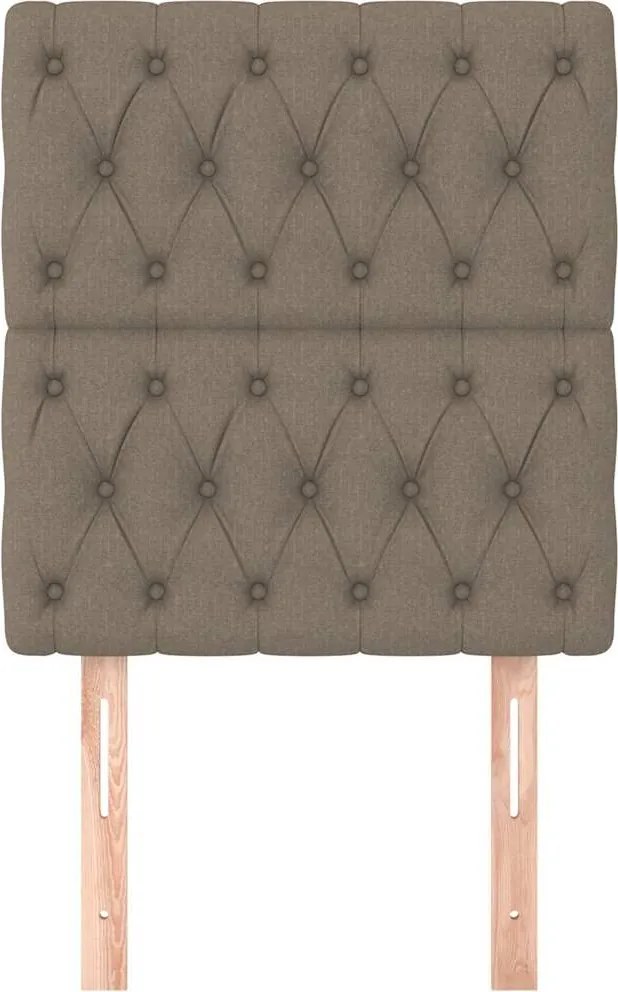 Čelo postele béžové 80x7x118/128 cm látkové 3116646