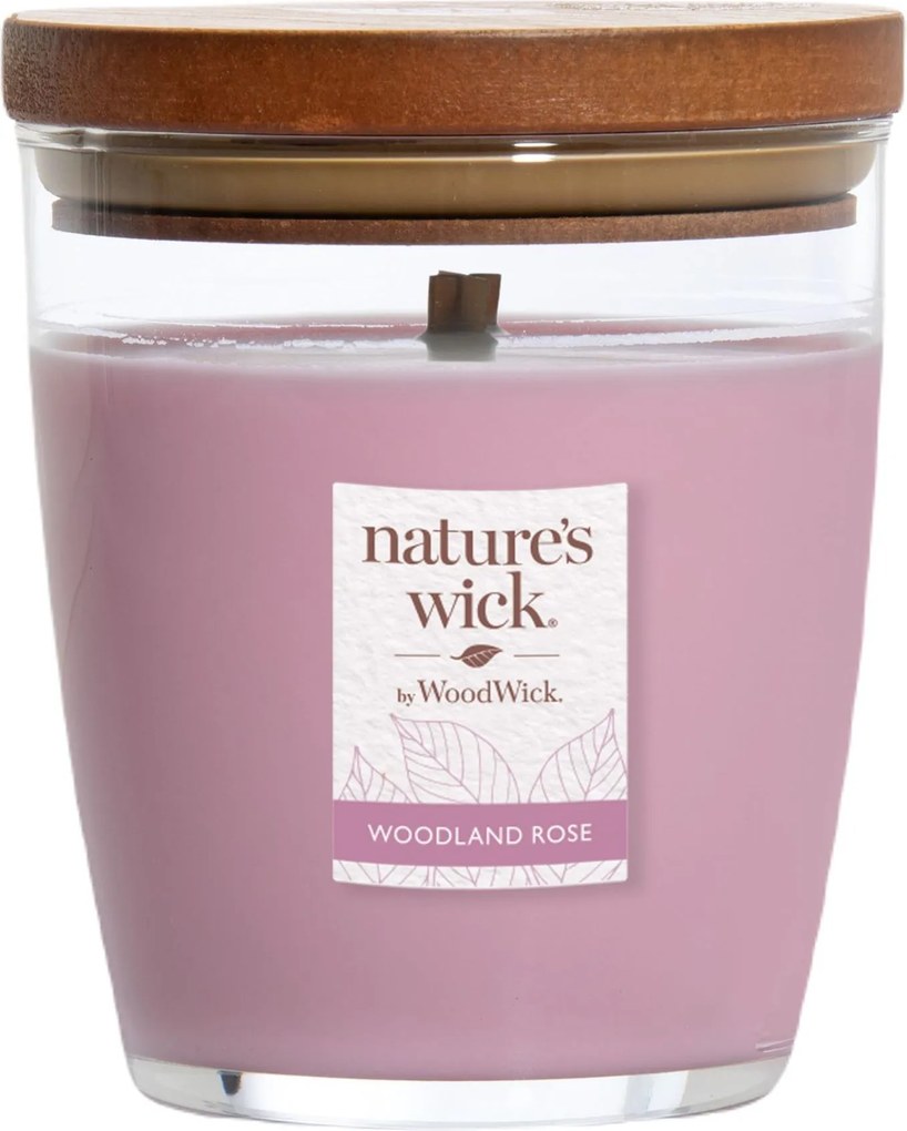 Svíčka Nature's Wick Woodland Rose