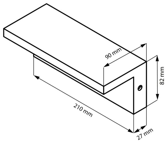 LED Venkovní nástěnné svítidlo TESA LED/10W/230V IP54 černá