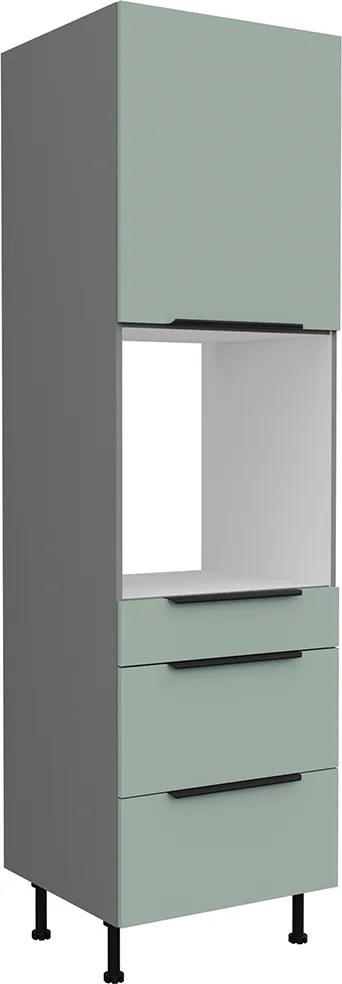 ARIA sa | vysoká skříňka 60 DPS-215 3S1F na vestavnou troubu | PREMIUM BOX | 60 cm | ANTI FINGERPRINT povrch | antracit/aquamarine