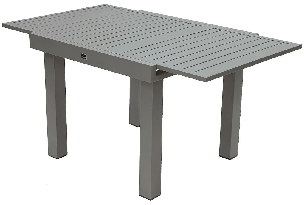 DEOKORK Hliníkový stůl rozkládací i výškově nastavitelný 90/150x90 cm TITANIUM (2v1)