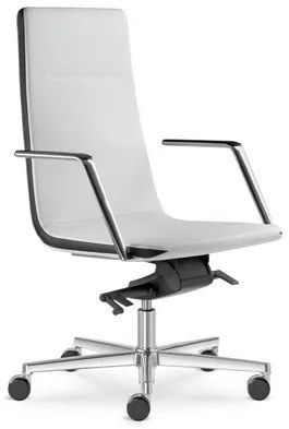 LD seating Kancelářské křeslo HARMONY 822-H BR-820 - područky z leštěného hliníku s černými krytkami GALERIE - Čalounění LD seating LÁTKY 3 / SILVERTEX, FAME, MAGIC 2021 GALERIE - pásek LD KŮŽE (P) / Kůže