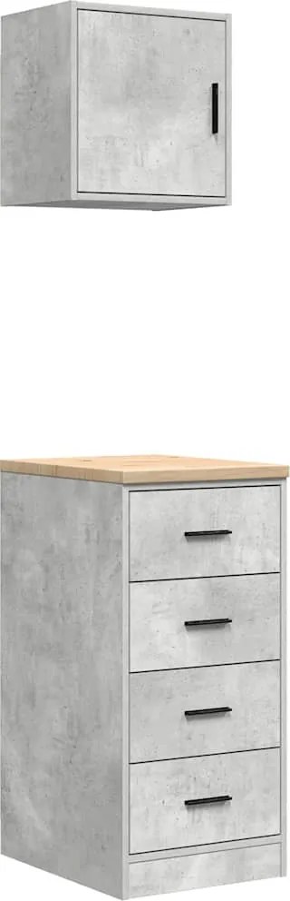 Garážové skříně 2 ks Beton Grey kompozitní dřevo 3328326
