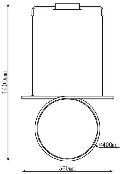 LED Lustr na lanku ODETTA LED/30W/230V 4000K černá