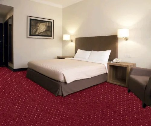 Koberce Breno Metrážový koberec AKZENTO NEW 10, šíře role 400 cm, Červená, Vícebarevné