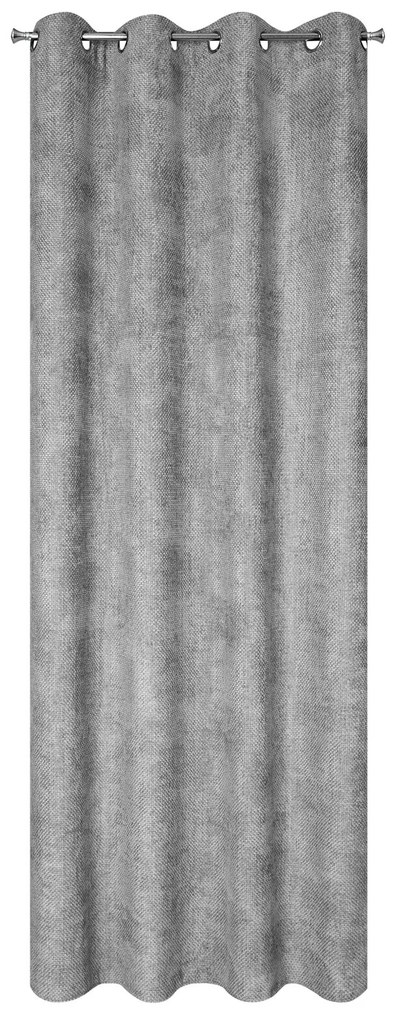 ZATEMŇOVACÍ ZÁVĚS NA KROUŽCÍCH ALETA 135X250 CM ŠEDÁ