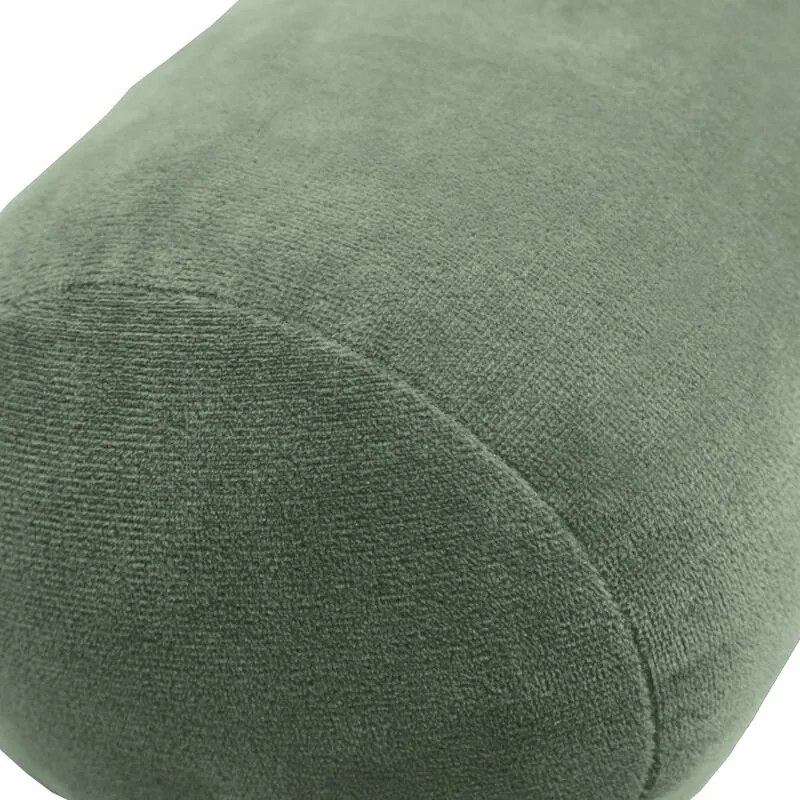 SCANquilt polštářek - válec VELVET khaki 15 x 40 cm