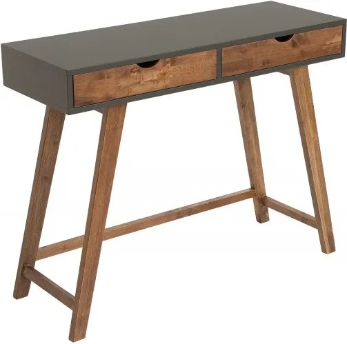 Deflee Konzolový stolek SCANDINAVIA 100 CM GREY NATURE KS38814deska stolu MDF, lakovaná, masivní dřevěné nohy  100 cm x 78 cm x 35 cm Zásuvky: 2x 44 cm x 7 cm x 28 cm cm
