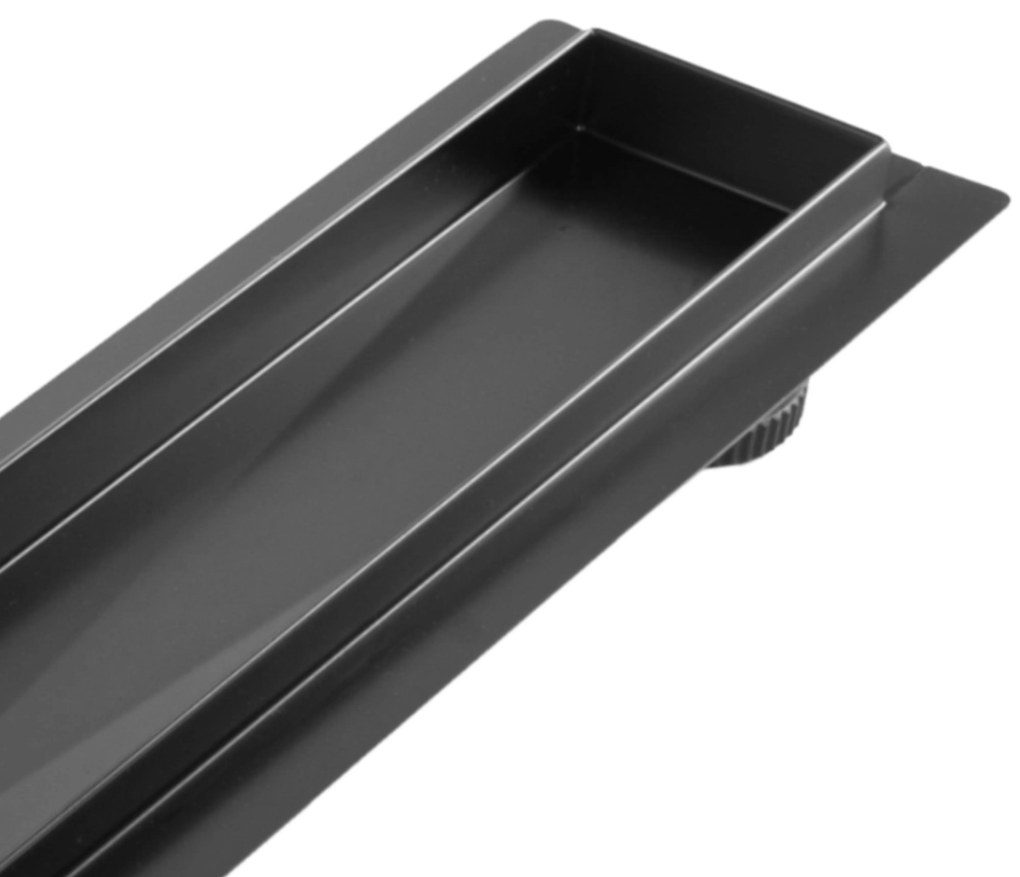 Rea Neox Pro Black, odtokový sprchový žlab 80 cm, černá matná, REA-G7803