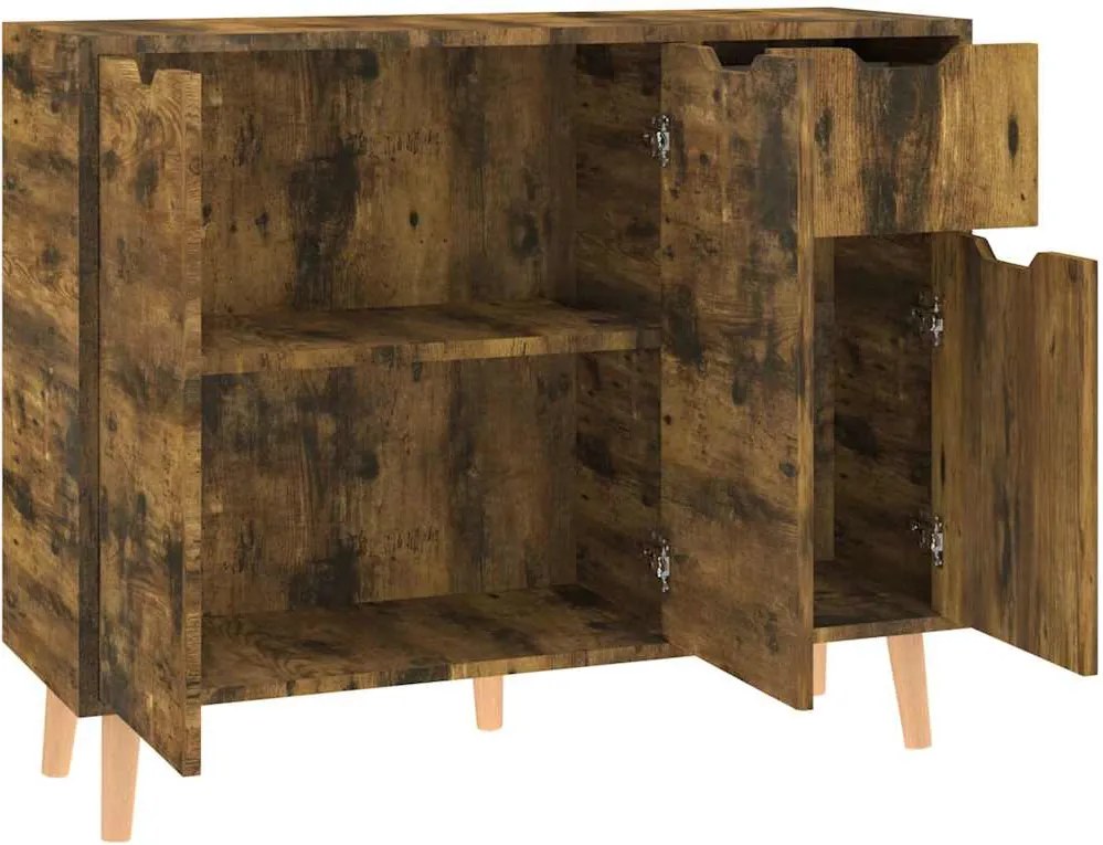 Příborník kouřový dub 90 x 30 x 72 cm kompozitní dřevo 326821