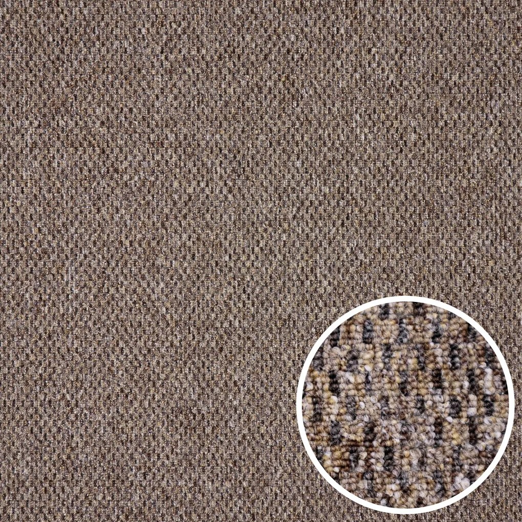 Timzo, Metrážový koberec Rubin 2117 brown, na míru, šíře 4m, hnědá, ab (mřížka), chodba / předsíň