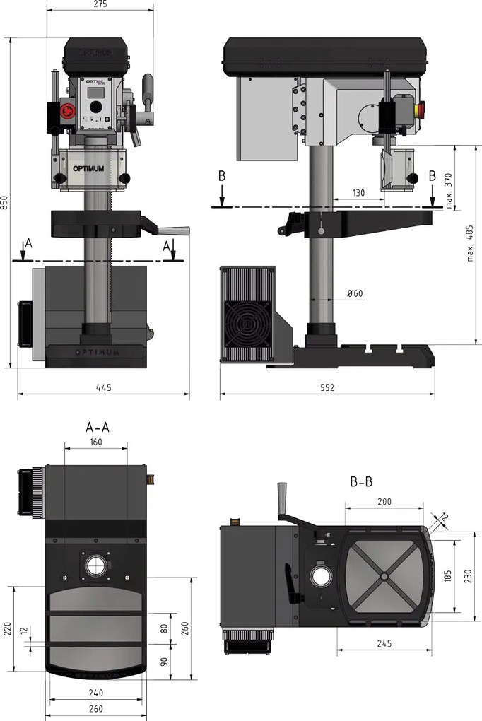 OPTIMUM Stolní vrtačka OPTIMUM® OPTIdrill DH 18 V