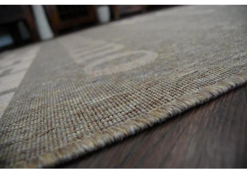 *Kusový koberec Nápisy hnědý 2 160x230cm