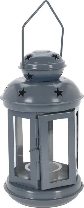 Vánoční svícen Lampášek v tmavě šedé barvě 20 cm