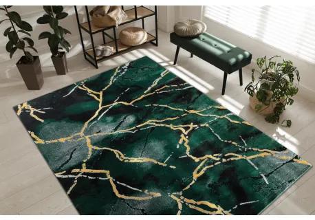 koberec EMERALD výhradní 1018 glamour, stylový mramor lahvově zelená velikost 120x170 cm | krásné koberce cz
