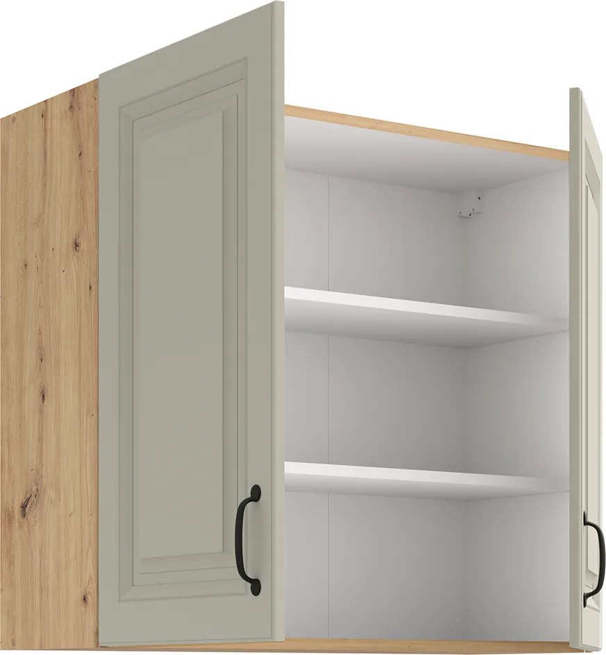 STILO ac | horní skříňka 80 G-72 2F s policemi | 80 cm | artisan/světle šedá