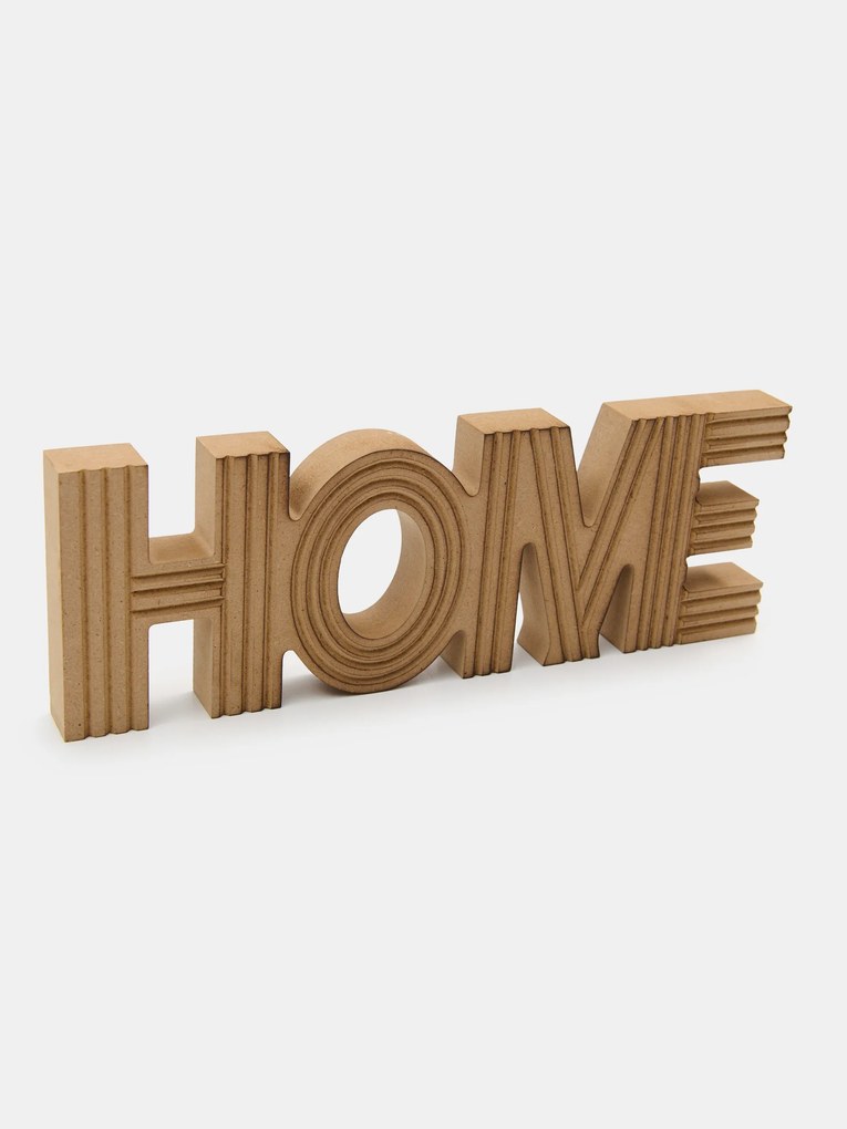Sinsay - Stojící dekorace ve tvaru nápisu home - béžová