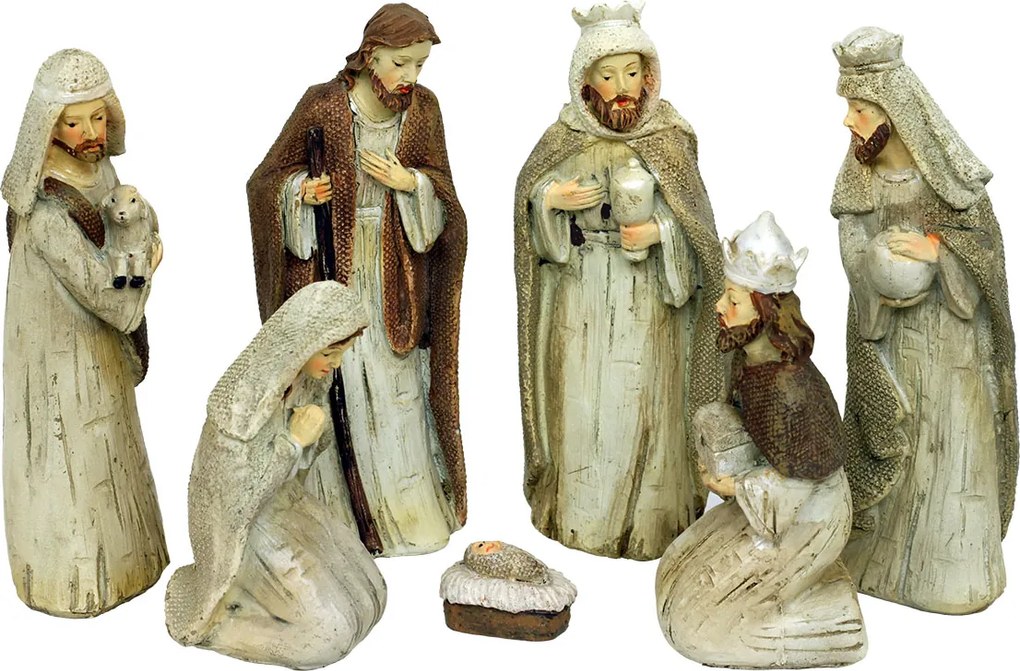 Betlém -figurky polyrezinové, 7kusů v setu