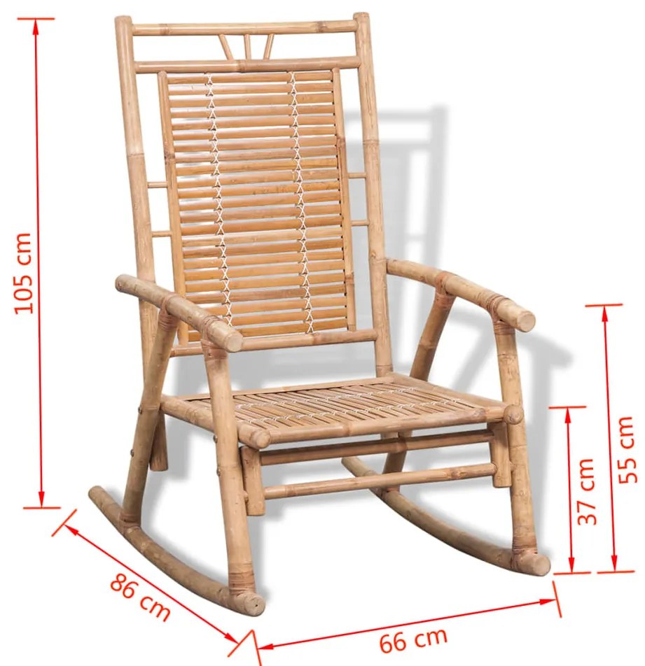 vidaXL Marketos Houpací křeslo z bambusu