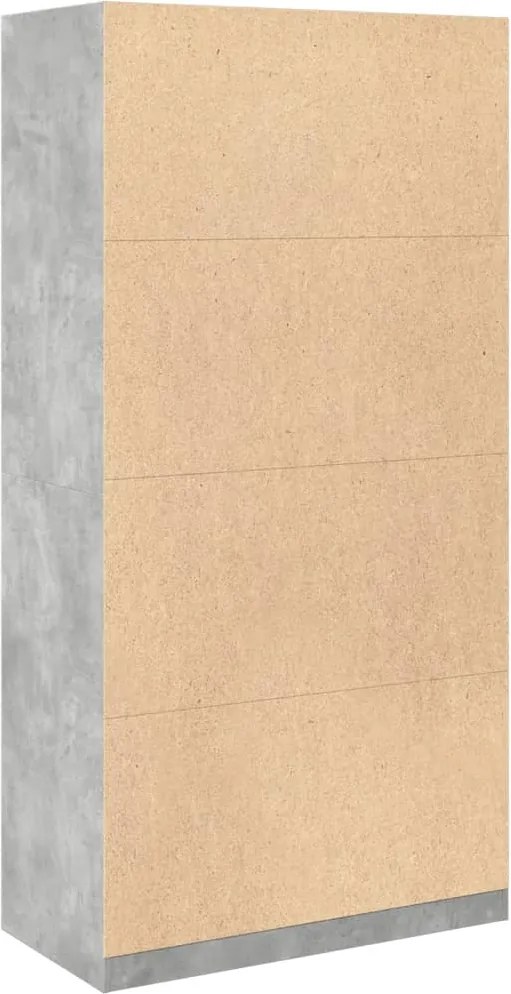 Šatní skříň betonově šedá 100 x 50 x 200 cm dřevotříska 3307804