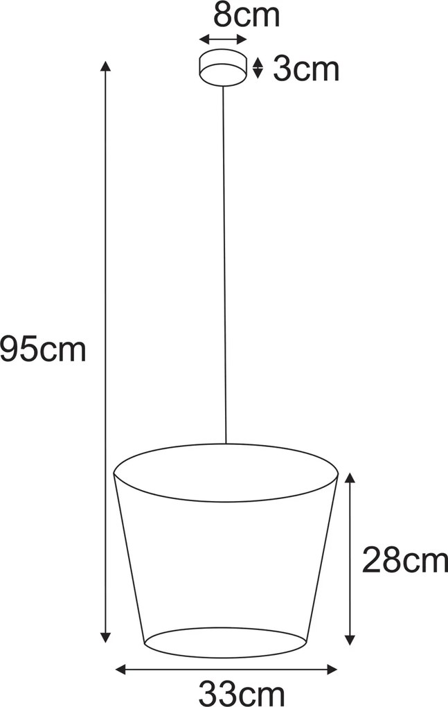 Drátěný lustr Kaja LIVIA 1xE27 černá barva