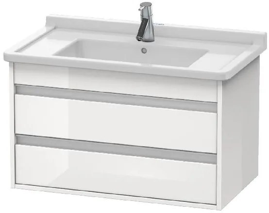 Duravit Ketho - Umyvadlová skříňka 48x80x46 cm, 2 zásuvky, lesklá bílá KT664402222