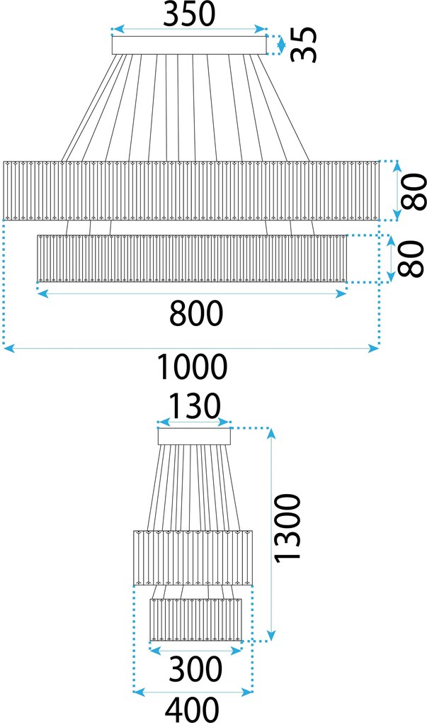 Toolight Toolight, LED stropní svítidlo 100x39 cm, 72W, APP1546-CP2, chromová, OSW-05475