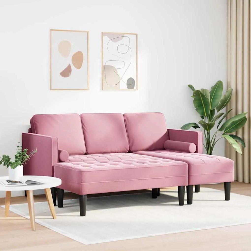 Set pohovek 2 ks Růžová Polyester 3329268