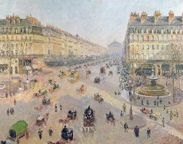 Camille Pissarro - Obrazová reprodukce The Avenue de L'Opera, Paris, Sunlight, Winter Morning, (40 x 30 cm)