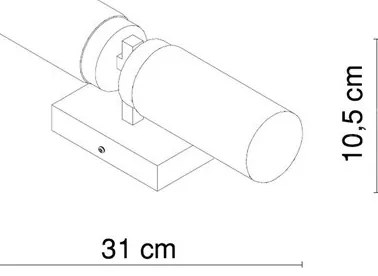 Globo 7816 - Koupelnové nástěnné svítidlo SPACE 2xE14/40W/230V IP44