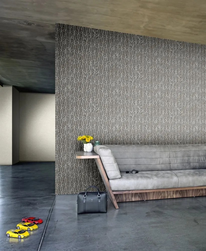 Geometrický vzor - luxusní vliesová tapeta s vinylovým povrchem, Z44835, Automobili Lamborghini, Zambaiti Parati