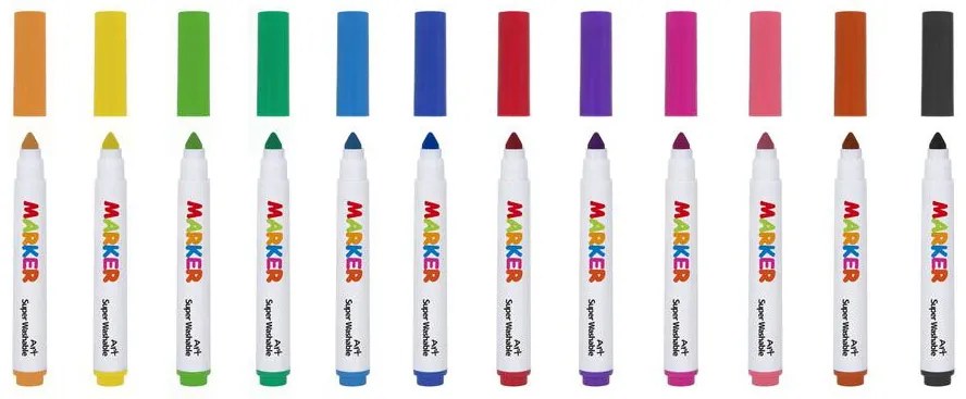 Tookyland Fixy smyvatelné s univerzálním hrotem 12 ks