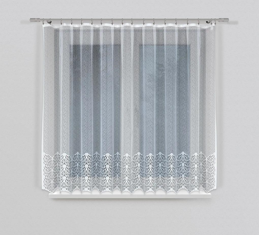 Dekorační žakárová záclona s řasící páskou ATTARA 170 bílá 300x170 cm MyBestHome