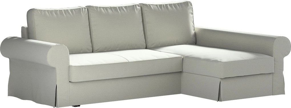 Potah na pohovku IKEA Backabro rozkládací se šezlongem barva zelená látka sametová