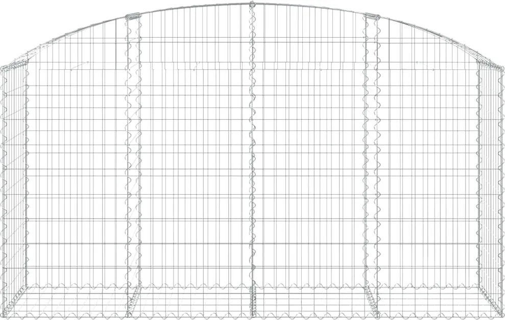 Klenutý gabionový koš 200 x 50 x 100/120 cm pozinkované železo 153475
