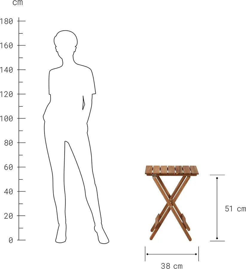 Butlers LODGE Mini stůl skládací - přírodní