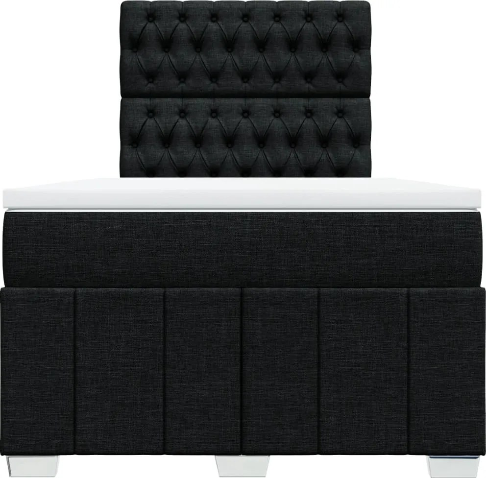 Box spring postel s matrací černá 120x190 cm textil 3291616