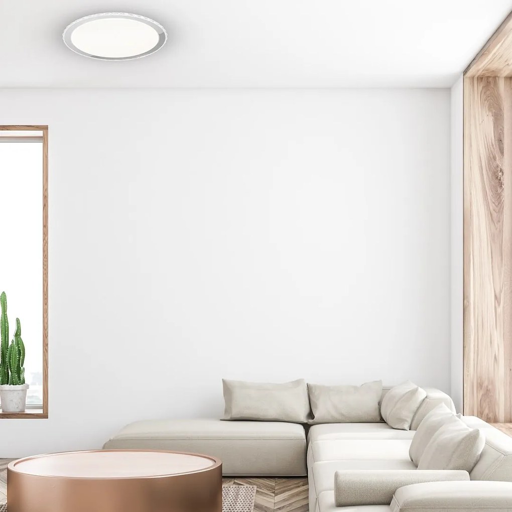 Stropní LED svítidlo Layla, 1x LED 50w, 3000-6000k, w/ch, s ovladačem