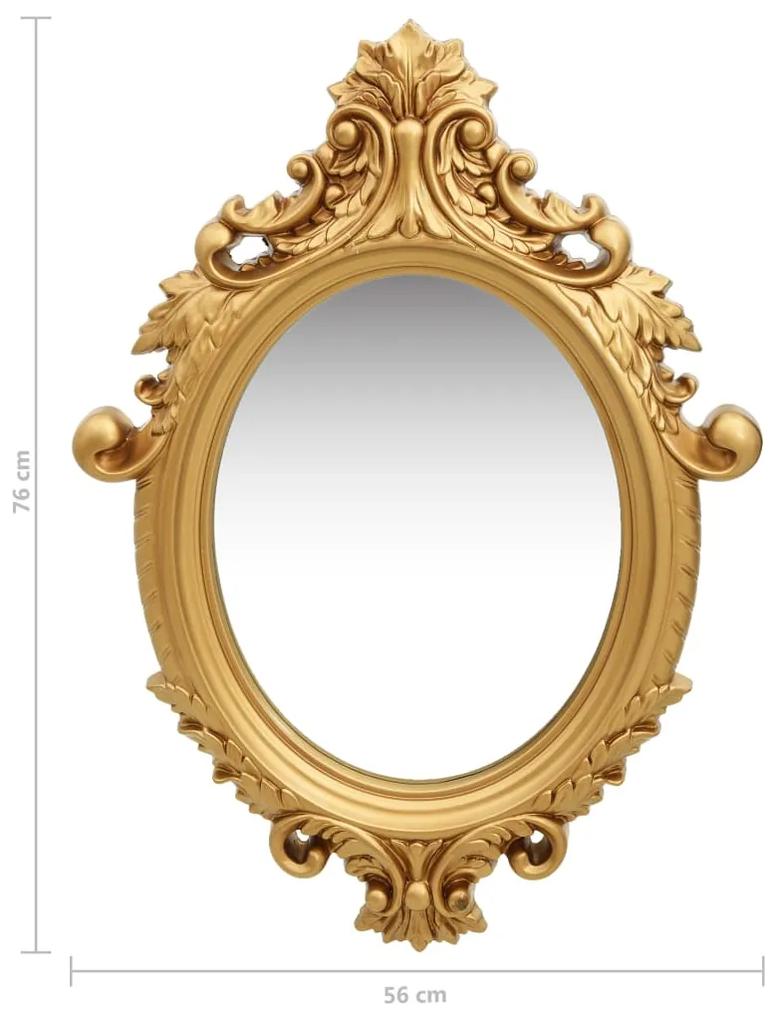 Nástěnné zrcadlo Thissis - zámecký styl - zlaté | 56x76 cm