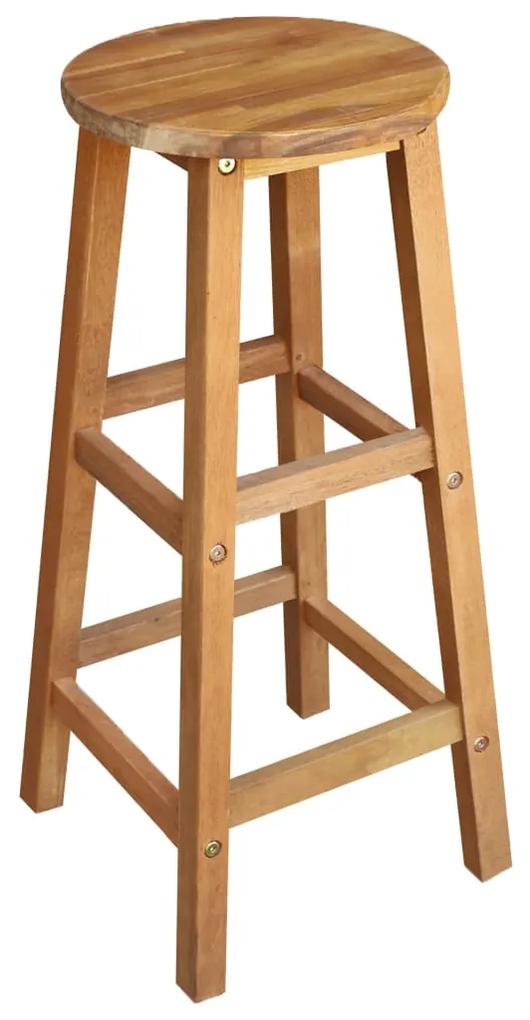 Barové židle Hirsch - 2 ks - masivní akácie | 34x34x76 cm