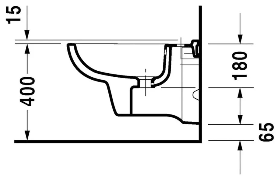 Duravit D-Code - závěsný bidet 35,5x54,5 cm 22571500002