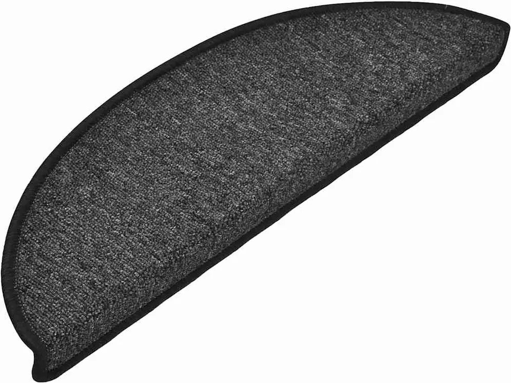 Schodové rohože 10 ks 56 x 17 x 3 cm antracitové půlkulaté 149735