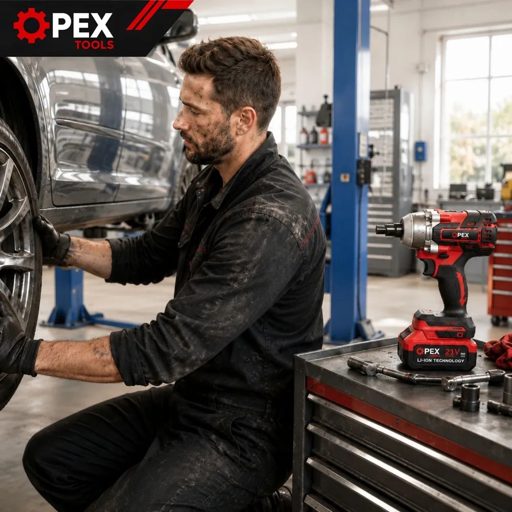 OPEX TOOLS Sada 2 v 1: vrták a šroubovák + akumulátový rázový klíč, 2x aku 21 v, 3 ah