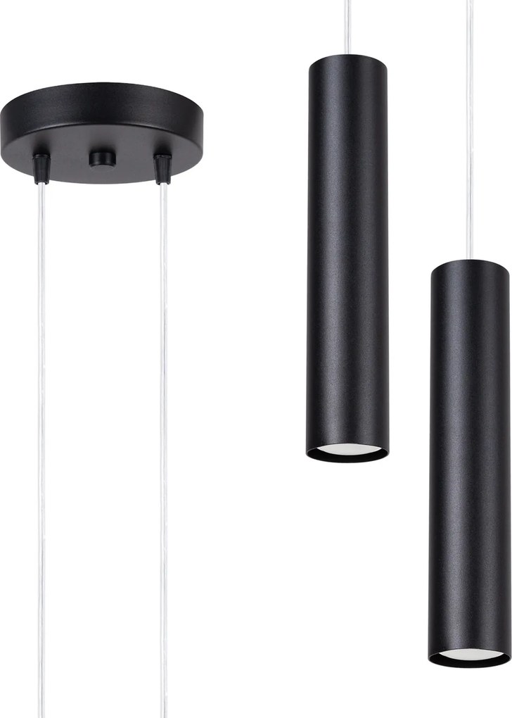Sollux Lighting Závěsná lampa LAGOS 2P černá