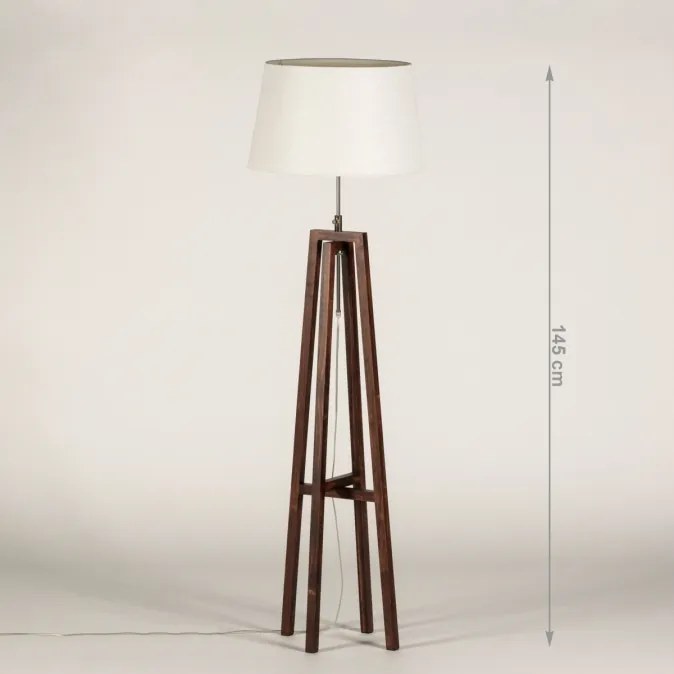 Stojací designová lampa Paola Bianco and Dark Brown